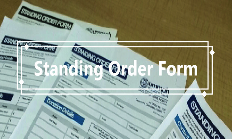 Standing Order Form - Ummah Welfare Trust